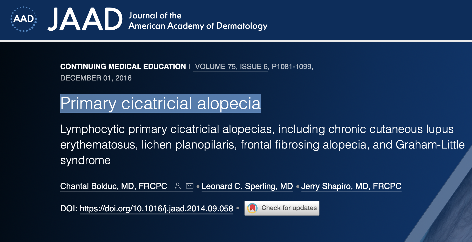 Lichen Planopilaris and Frontal Fibrosing Alopecia: Treatment ...
